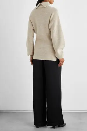 Iris & Ink Geneve Satin Wide-leg Pants