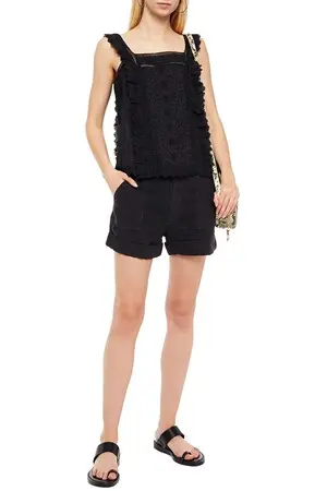 FRAME Le Beau Linen Shorts