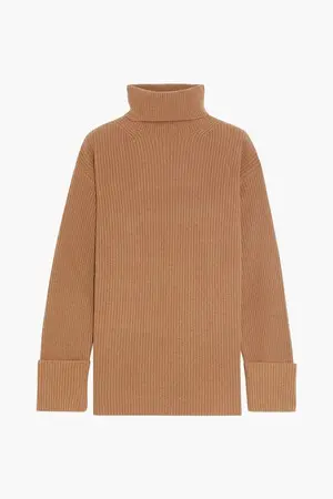 iris & ink - élise Ribbed Cashmere Turtleneck Sweater