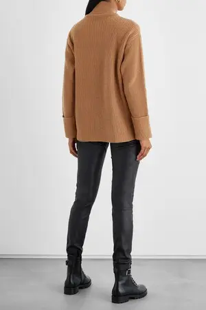 iris & ink - élise Ribbed Cashmere Turtleneck Sweater