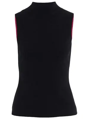 Diane Von Furstenberg Diane Von Furstenberg Woman Emani Merino Wool-blend Top Black Size S - Black