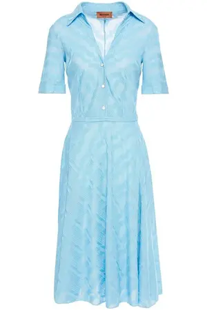 Missoni Crochetknit Midi Dress - Sky Blue
