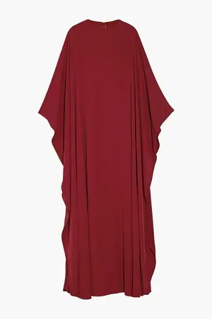 Valentino Garavani Silk-blend Crepe Kaftan Burgundy