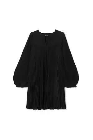 Stella McCartney - Stella McCartney - Claire Plissé-georgette Mini Dress - Black - IT 44