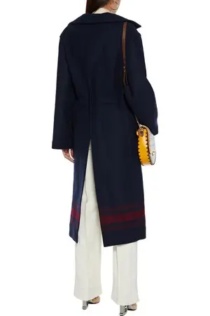 Victoria Beckham Splitback Wool-jacquard Coat