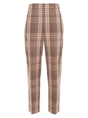 JOSEPH Joseph Woman Mayfield-madras Checked Woven Straight-leg Pants Sand Size 40 - Sand