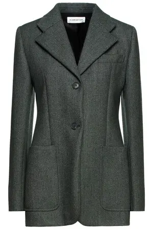 Victoria Beckham Wool Blazer - Forest Green