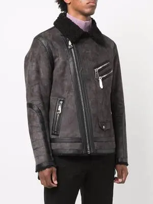 Philipp Plein Iconic Suede Biker Jacket