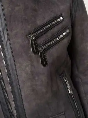 Philipp Plein Iconic Suede Biker Jacket