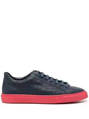 HIDE&JACK Crocodile-embossed Low-top Sneakers - Blue