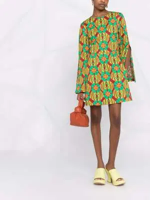 La DoubleJ Spock Floral-print Mini Dress