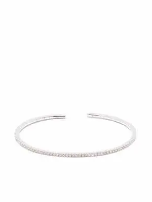 WE BY WHITEBIRD 18kt White Gold Diamond Paulette Bangle - Silver