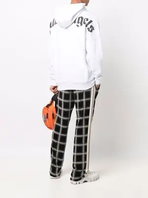 Palm Angels Logo-print Drawstring Hoodie - White