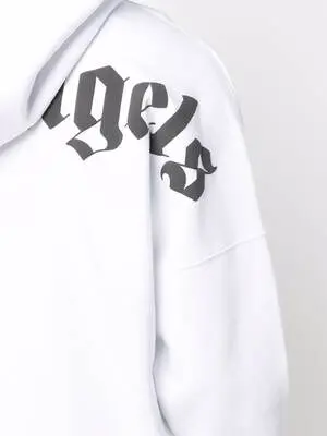 Palm Angels Logo-print Drawstring Hoodie - White