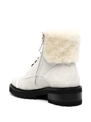 MALONE SOULIERS Barb Shearling-trimmed Combat Boots