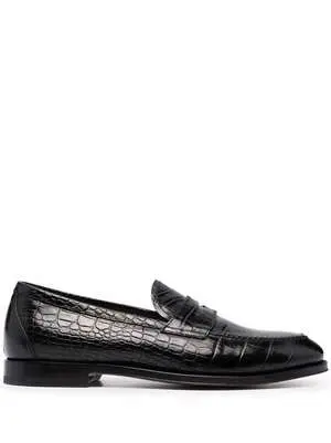 SCAROSSO Stefano Crocodile-embossed Loafers