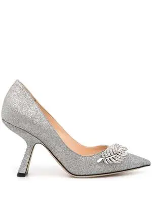 NICHOLAS KIRKWOOD Monstera 90mm Pumps - Silver