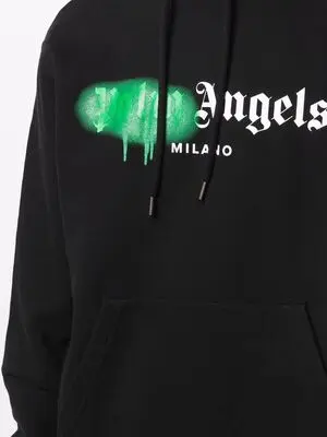 Palm Angels Milano Sprayed-logo Hoodie