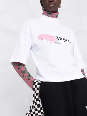 Palm Angels Miami Sprayed-logo T-shirt