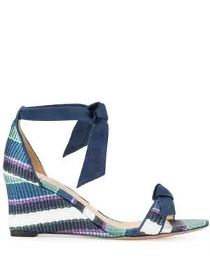 ALEXANDRE BIRMAN 75mm Striped Wedge Sandals