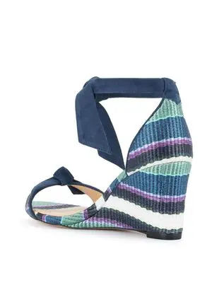 ALEXANDRE BIRMAN 75mm Striped Wedge Sandals