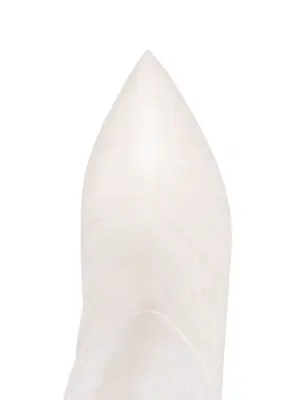Paris Texas Croc-effect Leather Boots - White