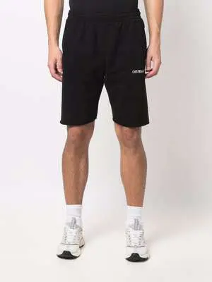 Off-White Logo-print Knee-length Track Shorts