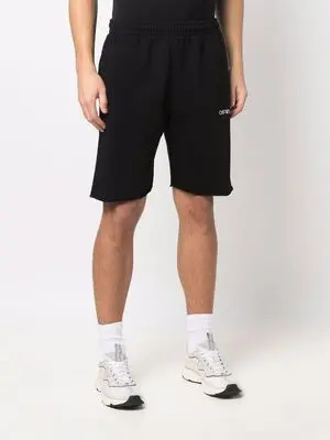 Off-White Logo-print Knee-length Track Shorts