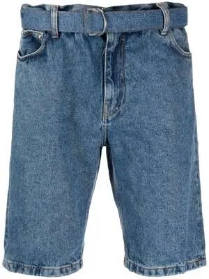 Off-White Belted Denim Shorts