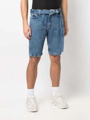 Off-White Belted Denim Shorts