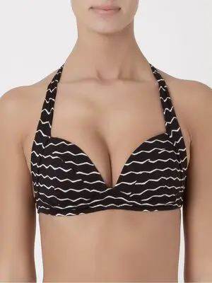 AMIR SLAMA Striped Bikini Top