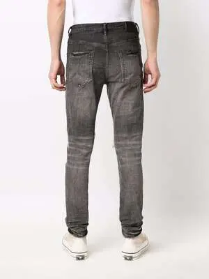 PURPLE BRAND Low-rise Slim-fit Jeans - Grey