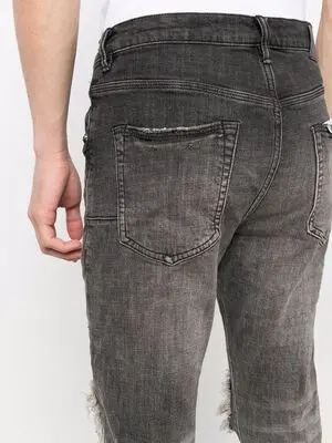 PURPLE BRAND Low-rise Slim-fit Jeans - Grey