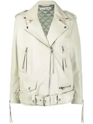 HONEY FUCKING DIJON Boxy Biker Jacket - Green