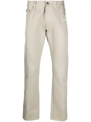 Off-White Logo-print Straight-leg Jeans