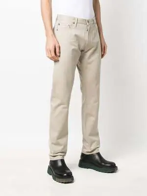 Off-White Logo-print Straight-leg Jeans