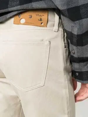 Off-White Logo-print Straight-leg Jeans