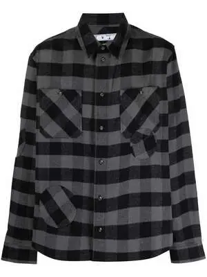 Off-White Check Patch-detail Shirt