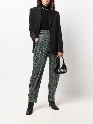 Emporio Armani Zigzag-embroidered Trousers