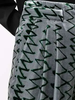 Emporio Armani Zigzag-embroidered Trousers