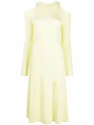 Stella McCartney Knitted Midi Dress - Yellow
