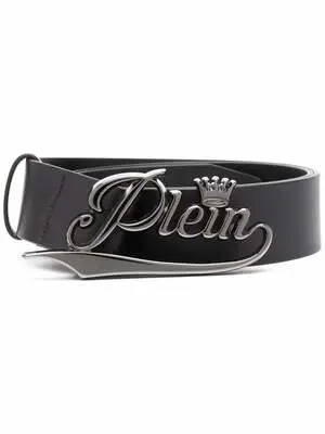 Philipp Plein King Logo Buckle Belt