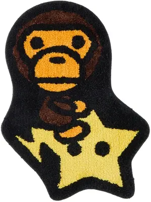 A Bathing Ape Black Baby Milo® Rug - Bwx | Editorialist