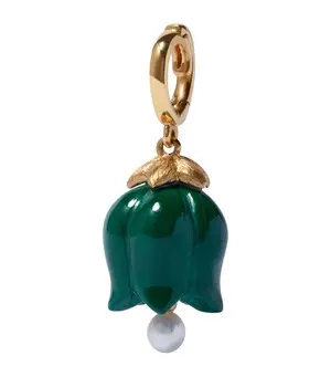 Annoushka Yellow And Malachite Tulip Charm - Gold