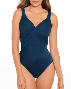 Miraclesuit Revele Wrap-front One-piece Swimsuit Nova