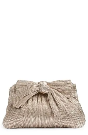 LOEFFLER RANDALL Rayne Plissé Clutch - Champagne