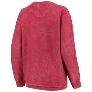 PRESSBOX Wisconsin Badgers Comfy Cord Basic Arch Pullover Sweatshirt