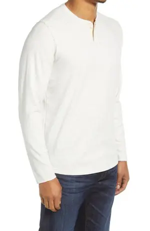 THE NORMAL BRAND Puremeso Two Button Henley