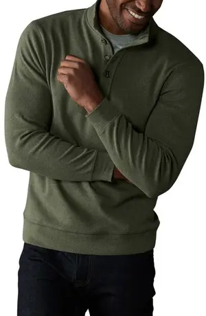 THE NORMAL BRAND The Normal Brand Puremeso Mock Neck Top Oakmoss