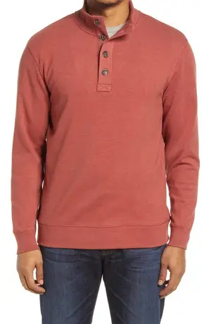 THE NORMAL BRAND The Normal Brand Puremeso Mock Neck Top Rust